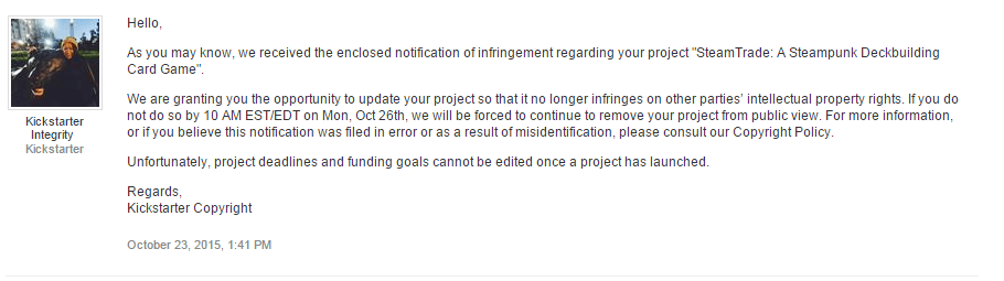 How to deal with a Kickstarter IP dispute - Rock Manor Games